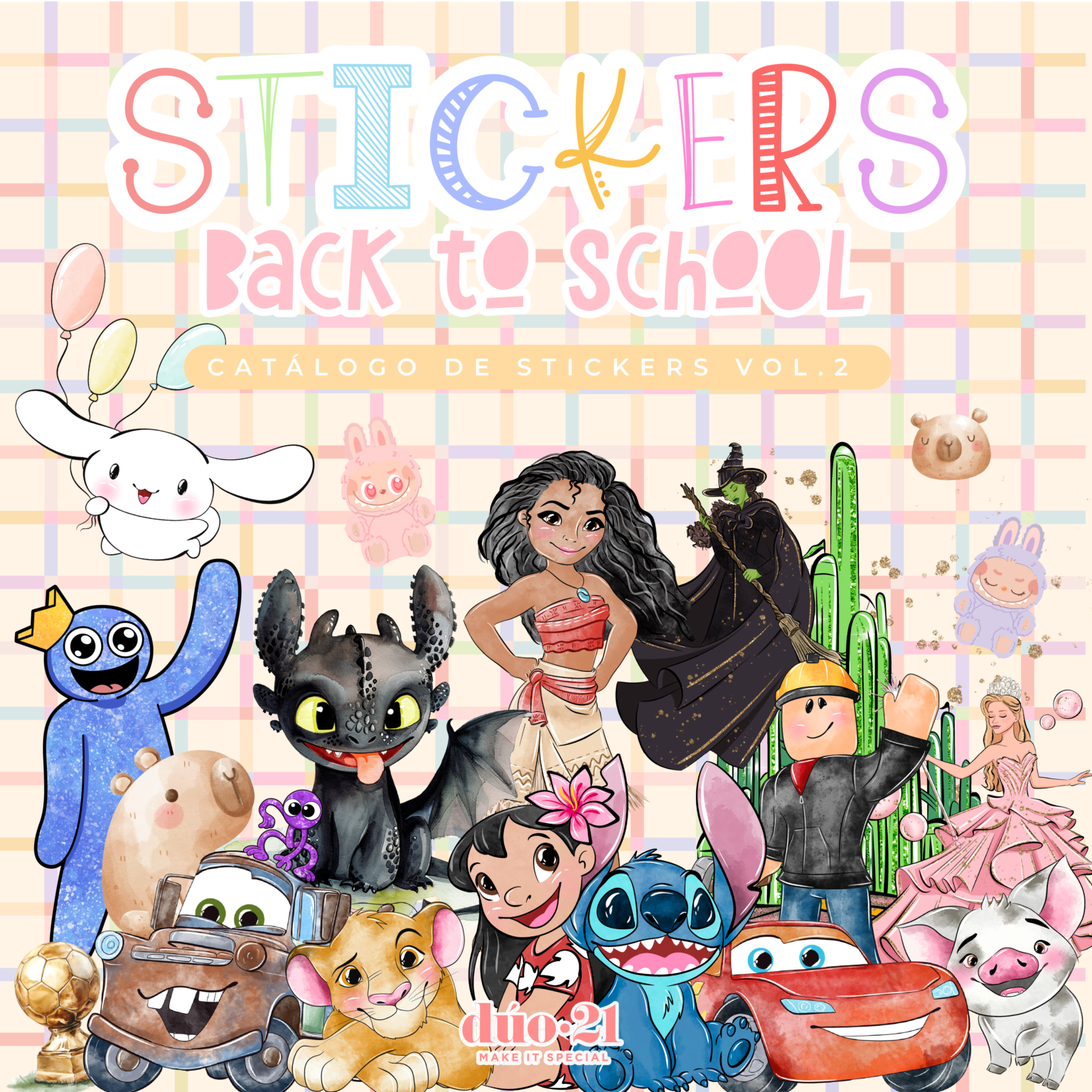 Stickers Escolares listas para imprimir - Vol. 2 - Duo 21